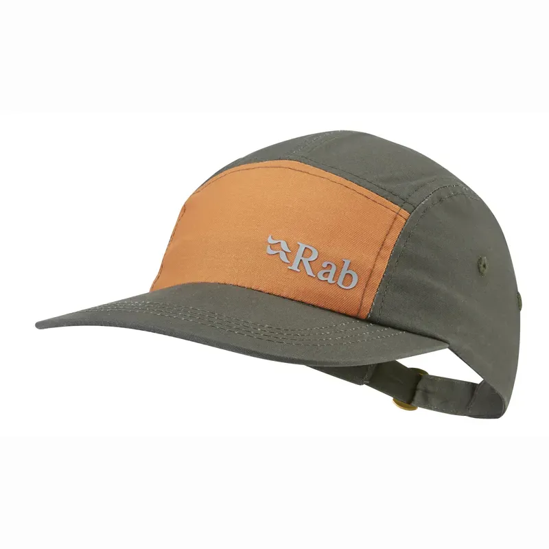 Rab Venant 5 Panel Cap in Graphene/Marmalade